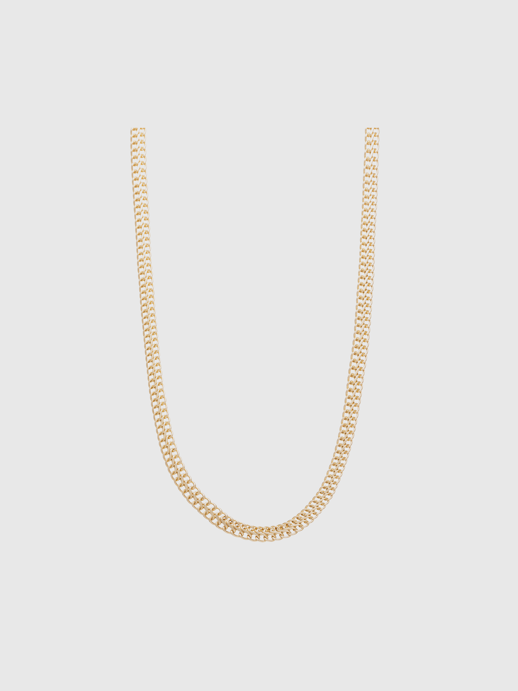 14K Double Chain Lock Necklace – Aynur Abbott Jewelry