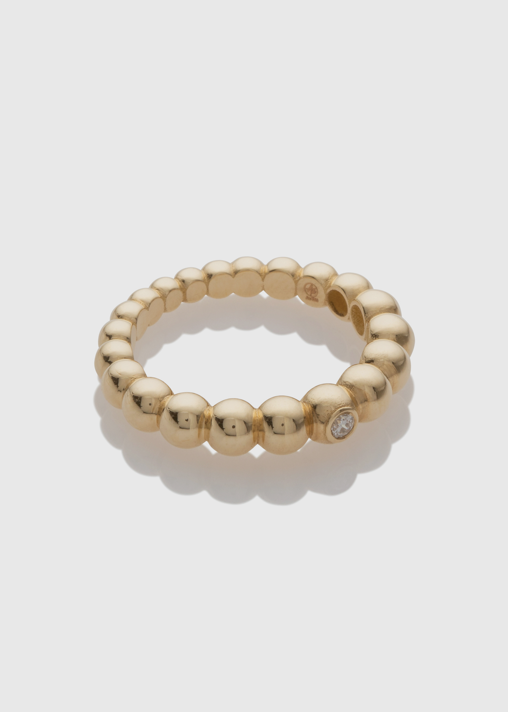 White Diamond Globe Ring – Aynur Abbott Jewelry